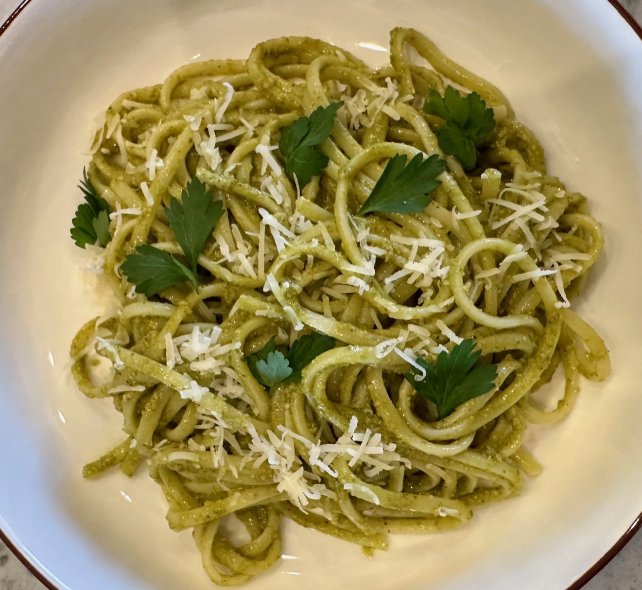 Pesto Linguine - Cook Savor Celebrate